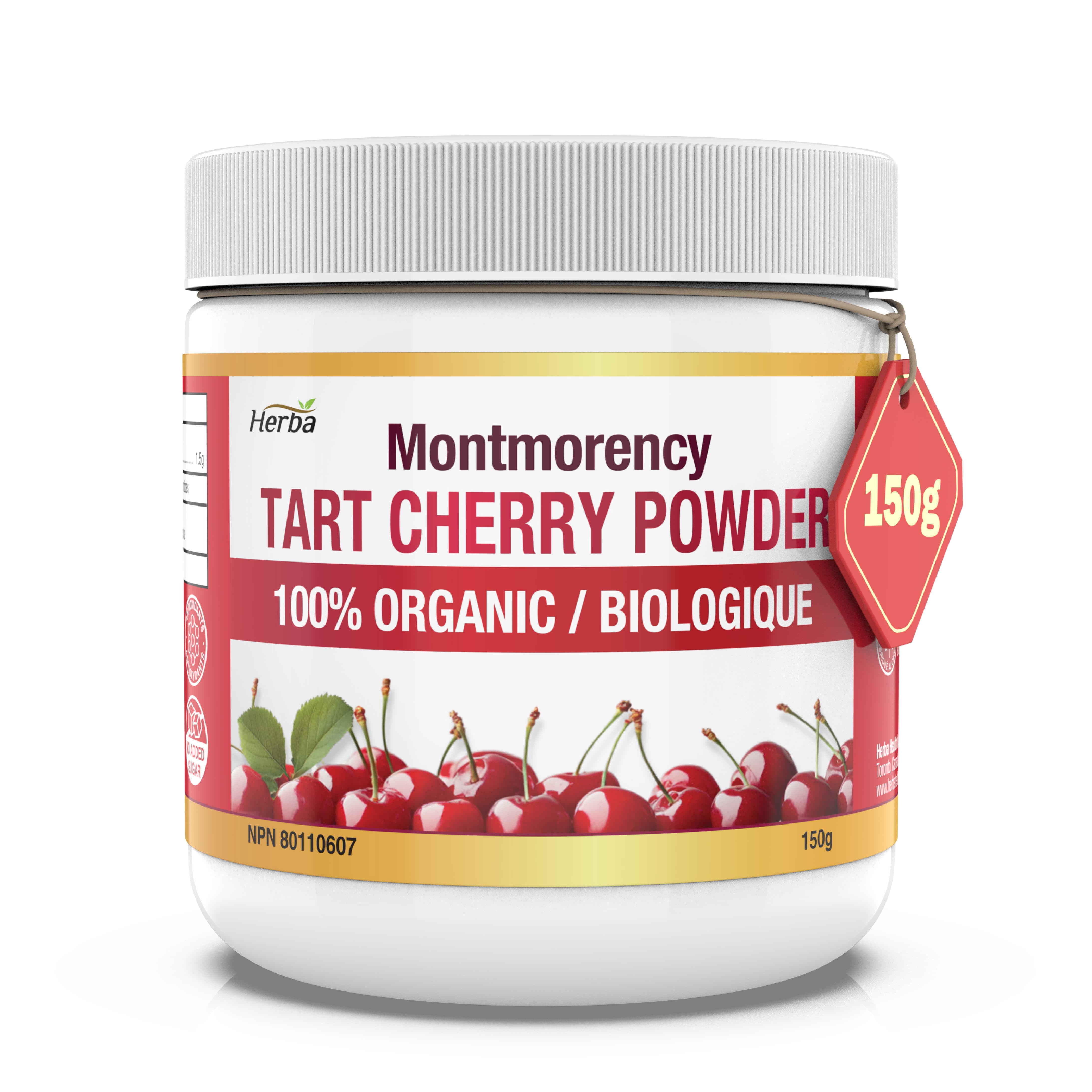 Buy Organic Montmorency Tart Cherry Powder – 150g | Made in Canada – Herba
